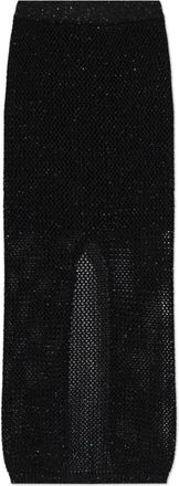 Akep Femme, Jupes, Noir, Taille: 40 FR Jupe &agrave; sequins scintillants