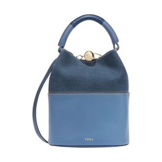 Furla Femme, Sacs, Bleu, Taille: ONE Size Sfera Bucket Bag