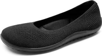 Dream Pairs Ballerines Femme Confortable Chaussures Plates pour Femmes Tissu Tricoté Respirant,Size 38.5,Noir,DWUMFA2509