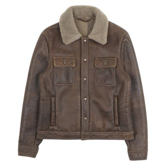 Salvatore Santoro Homme, Vestes, Brun, Taille: L Vintage Leather Biker Jacket