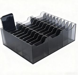 Generic Display for Mehrere Handyständer, Aufbewahrungsbox Aus Acryl for Den Schreibtisch, Robust und Langlebig, Geeignet for Schule, Zuhause und Büro(Black)