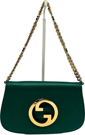 Gucci Crossbody Bags - Gucci Blondie small green leather interlocking G h - Gr. unisize - in Gr&uuml;n - f&uuml;r Damen