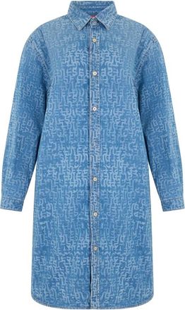 Diesel Femme, Robes, Bleu, Taille: 38 FR Robe en jean &agrave; manches longues