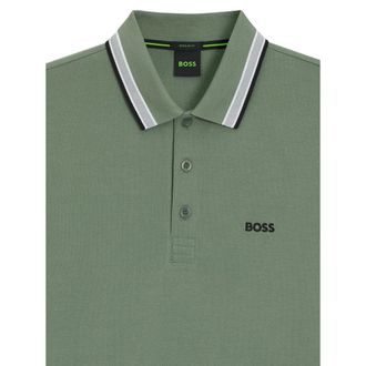 HUGO BOSS Tipped Collar Polo - Green
