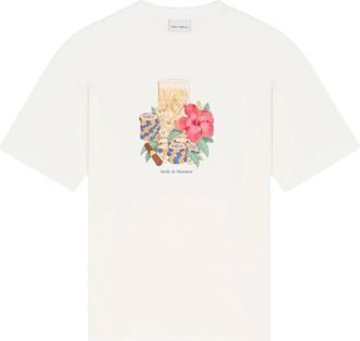 Dr&ocirc;le de Monsieur Homme, Tops, Blanc, Taille: L T-Shirt Hibiscus Club