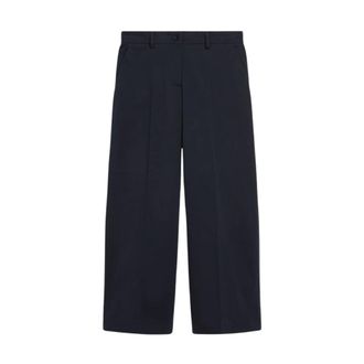 Max Mara Baumwolle Elastan Pantalone Hose - - Trousers - Damen - Blau - S