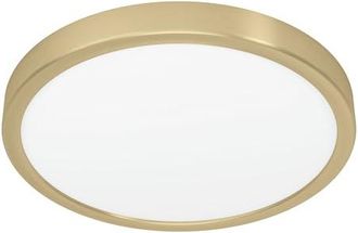 Eglo LED Deckenlampe Fueva 5, &Oslash; 28,5 cm, runde Deckenleuchte, Lampe Decke Schlafzimmer Flur, Aufbauleuchte aus Metall in Messing-geb&uuml;rstet, 2400 Lumen, war