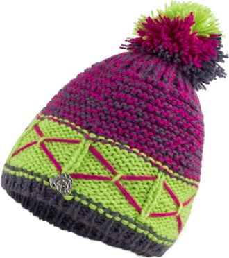Guggen Mountain M&uuml;tze M&uuml;tze K013 Winterm&uuml;tze mit Bommel und leichtem Fleecefutter