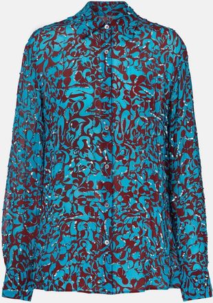 Dries Van Noten Bedrucktes Hemd mit Pailletten