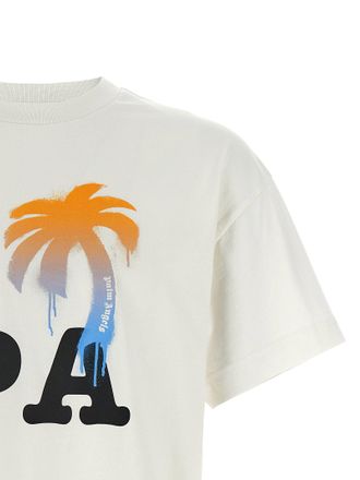 Palm Angels I Love PA Graphic Print T-Shirt - Off-white