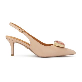 Kazar Elegante Slingback-Pumps verziert mit Schmuckapplikation - - Shoes - Damen - Rosa - 37 EU