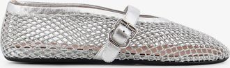 Alaia Ballet Flats glitter mesh and leather ballerinas - ALAIA - gender_Woman