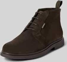Barbour Schn&uuml;rboots aus Veloursleder