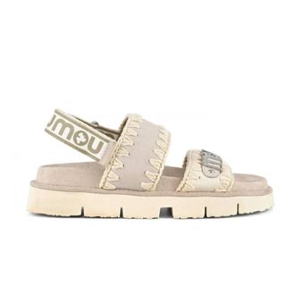 Mou Femme, Chaussures, Beige, Taille: 38 EU Bio Sandal Suede & Canvas