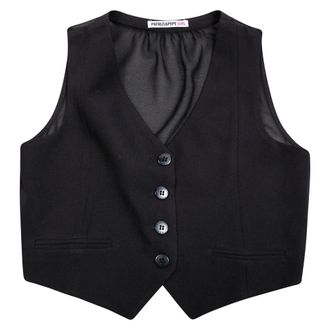 Patrizia Pepe Femme, Vestes, Noir, Taille: 46 FR Gilet Corto