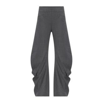 Ganni Hose mit Drapierungsdetail - - Trousers - Damen - Grau - XS