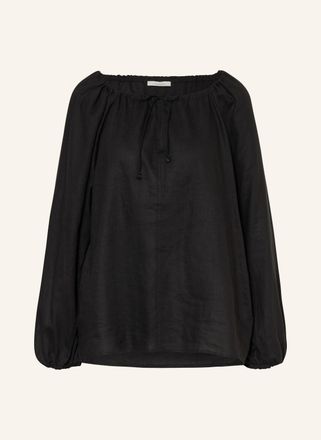 Lilienfels Lilienfels Blusenshirt Mit Leinen schwarz