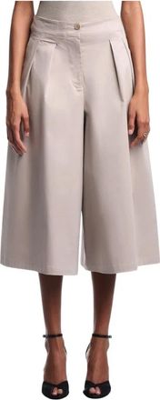 Emporio Armani Femme, Pantalons, Beige, Taille: 36 FR Wide Pantalons