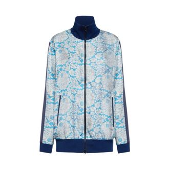 Pierre-Louis Mascia Homme, Sweatshirts et sweats &agrave; capuche, Bleu, Taille: M Veste Bomber Brocart
