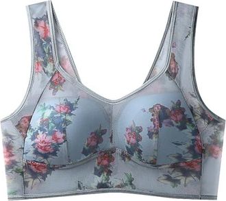 Generic Ellebloom - Soutien-Gorge Confort rafraîchissant en Dentelle de Soie glacée, Soutien-Gorge Confort en Soie glacée pour Femmes âgées, Soutien-Gorge en 