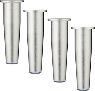 Generic Runde Aluminium-Schrankf&uuml;&szlig;e (8/10 cm) M&ouml;belf&uuml;&szlig;e Inkl Schrauben - Einfache Montage Kommodenf&uuml;&szlig;e Tischbeine F&uuml;r Bett Sofa, Schreibtisch, Schuhschrank(Si