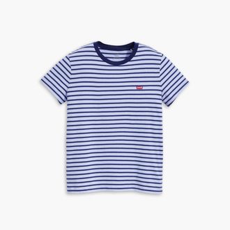 Levi's Damen Perfect Tee Tea Stripe Brunnera Blue XXS