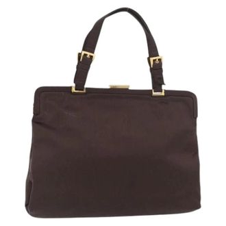 Prada Sac cabas vintage en satin Pre-owned - Femme - Pre-owned - Brun - Taille: ONE Size