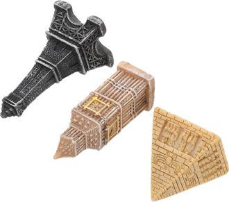 Soimiss 3 Stück 3 teiliges Miniatur Weltwunder Ägyptische Pyramide Uhrturm und Eiffelturm Detailreiche Realistische Dekofiguren für Heim Eventdekoration