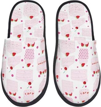 Generic Pantoufle Maison Fraise, Dessert Chaudes Pantoufles Unique Chaussons Maison Antid&eacute;rapantes Hiver Pantoufles Pour Camping Chambre Voyages M