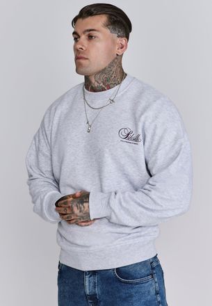 Siksilk Herren Schnee-Marl Grafikpullover M