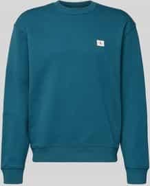 Calvin Klein Jeans Sweatshirt mit Label-Detail und Rundhalsausschnitt