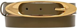 Patrizia Pepe Ceinture en cuir taille basse avec boucle sculpturale - Femme - Accessoires - Vert - Taille: M