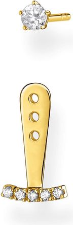 Thomas Sabo Thomas Sabo Einzel Ohrstecker weiße Steine gold vergoldetes Silber H2152-414-14