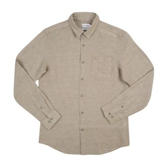 Calvin Klein Homme, Chemises, Beige, Taille: 2XL Camicia taschino