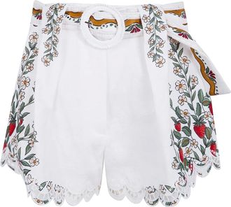 Farm Rio Farm Rio, Femme, Shorts, Blanc, Taille: 40 FR Short Richelieu Running