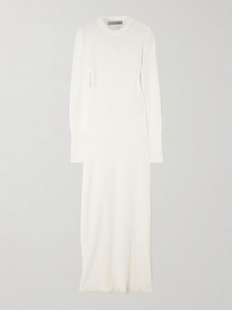 Proenza Schouler Lara Wandelbares Maxikleid Aus Bouclé Mit Cut-out - Weiß