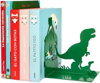 Balvi Balvi Buchstütze Jurassic Farbe Grün Basierend auf Geschichten über Dinosaurier Metall