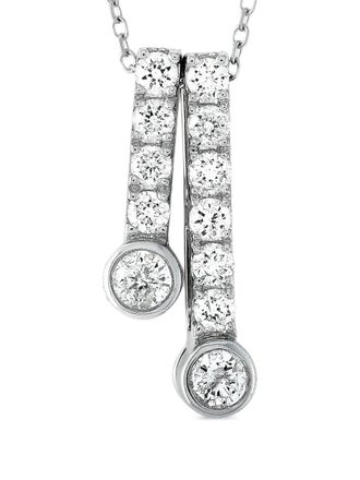 Luxury Bazaar collier en or blanc 14ct pavé de diamants - Argent