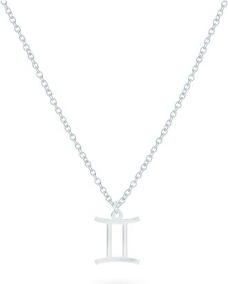 Beka & Bell BEKA&BELL Anhänger mit Kette 925-Sterling Silber Glänzend 42cm Zwilling