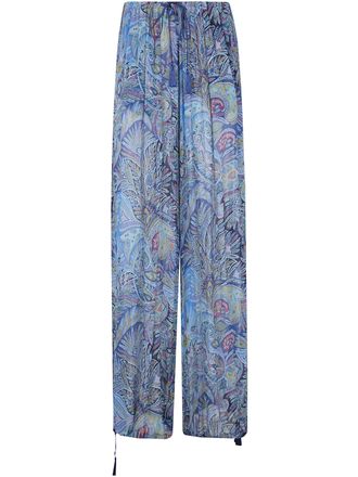 Etro WomenS Wide Trousers With Tassels