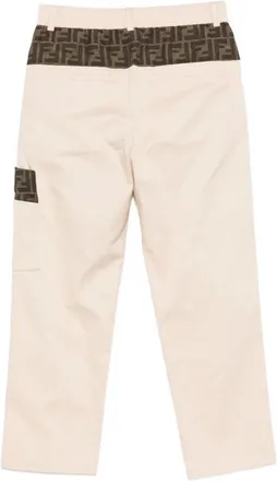 Fendi Gabardine Cotton Trousers - Multicolor
