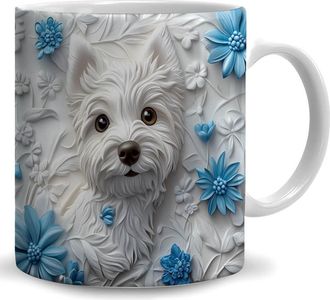 Generic Professionell Keramik Tasse Westie Individuell Kindertasse 330ML für Muttertag,Weihnachten,Tea-Lover Geschenk,Elterngeschenk