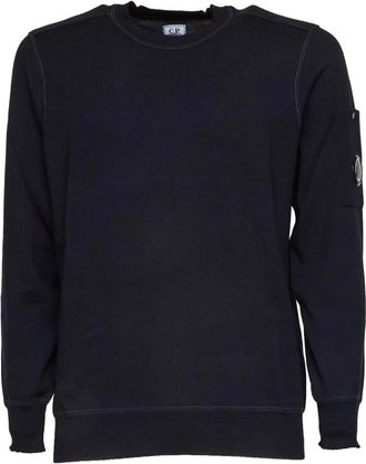 C.P. Company C.p. Company, Homme, Sweatshirts et sweats &agrave; capuche, Bleu, Taille: S Pull Ras du Cou C&ocirc;tel&eacute;