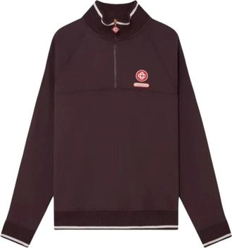 Casablanca Homme, Sweatshirts et sweats &agrave; capuche, Violet, Taille: XL SweaT-shirt 1/4 Zip Laurel