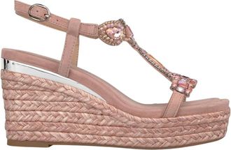 Alma En Pena Alma EN Pena, Femme, Chaussures, Rose, Taille: 39 EU Sandale compens&eacute;e en sparte avec bride en T