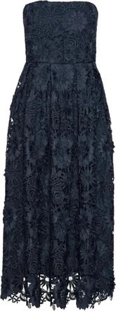 Rotate Rotate Birger Christensen, Femme, Robes, Bleu, Taille: 40 FR Robe Midi en Dentelle