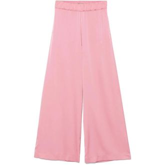 D.exterior Rosa Satin Weite Hose - - Trousers - Damen - Rosa - M