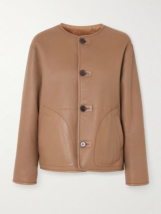 Arma Lucine Wendbare Jacke Aus Leder Und Shearling - Braun
