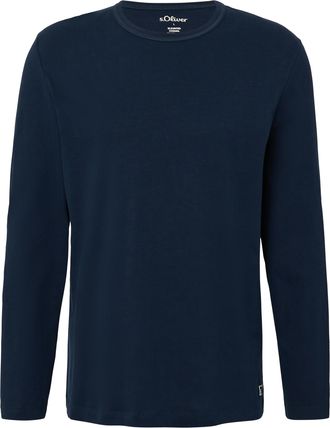 s.Oliver Herren T-Shirt Langarm 2170134 Blue M
