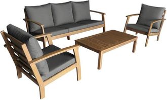 Sweeek Gartenlounge-Set f&uuml;r 5 Personen aus Akazienholz